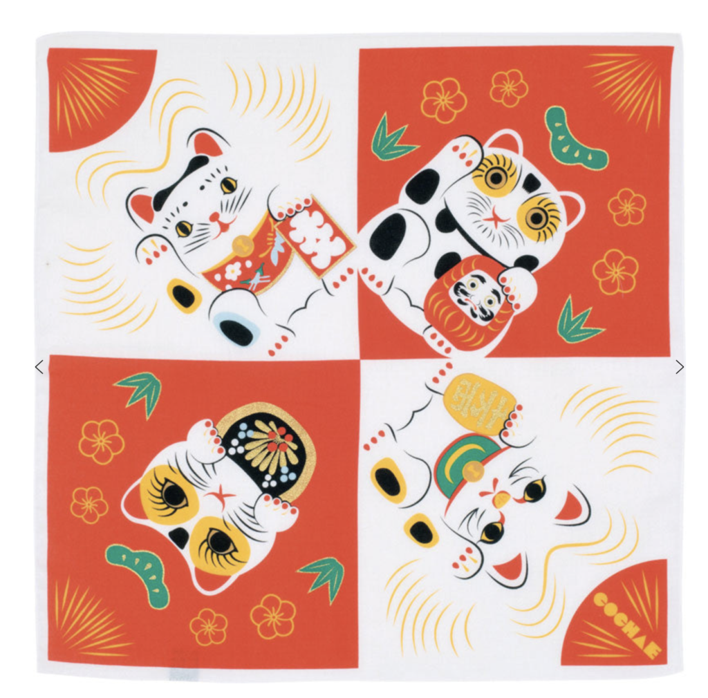 Furoshiki-Maneki Neko 48x48